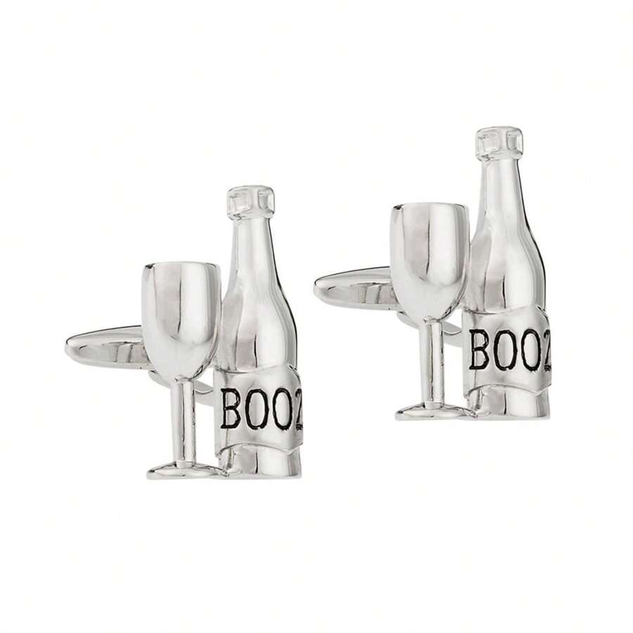 Booze Cufflinks Ice Cold Beer Bottle And Cup Ale Alcohol Party Good ...