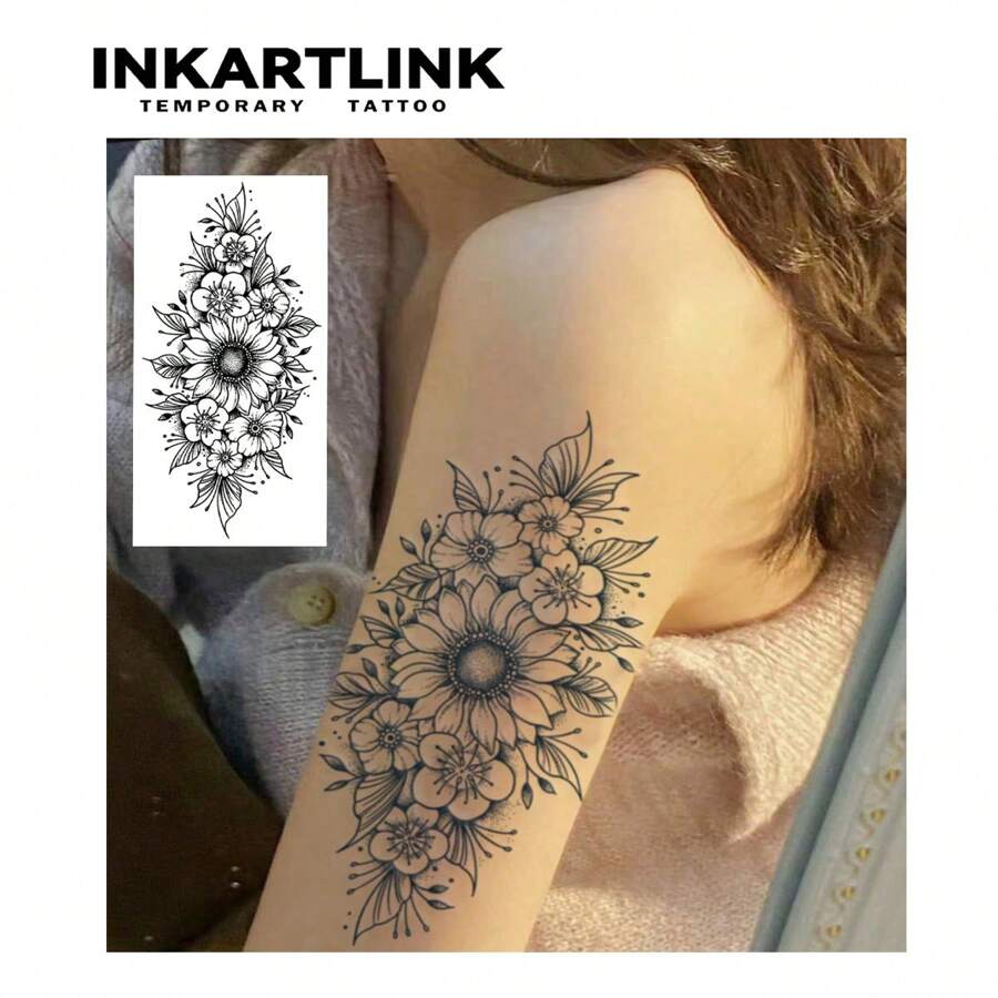 INKARTLINK Revolutionary Technology Tattoo, Semi-Permanent Tattoo, Realistic Tattoo, Flowers ...
