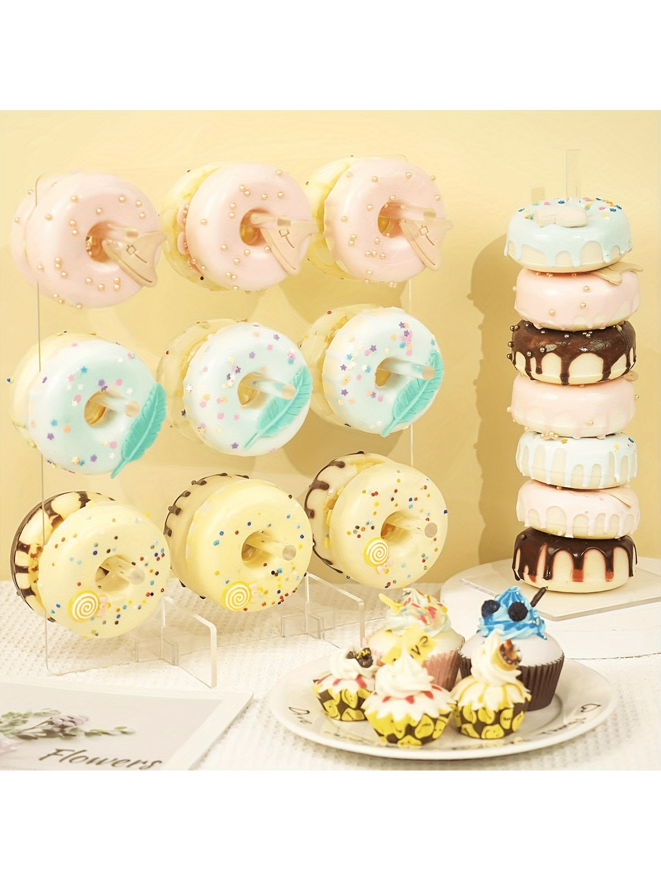 Acrylic Donut Wall Display Stand, Clear & Reusable Donut Holder ...
