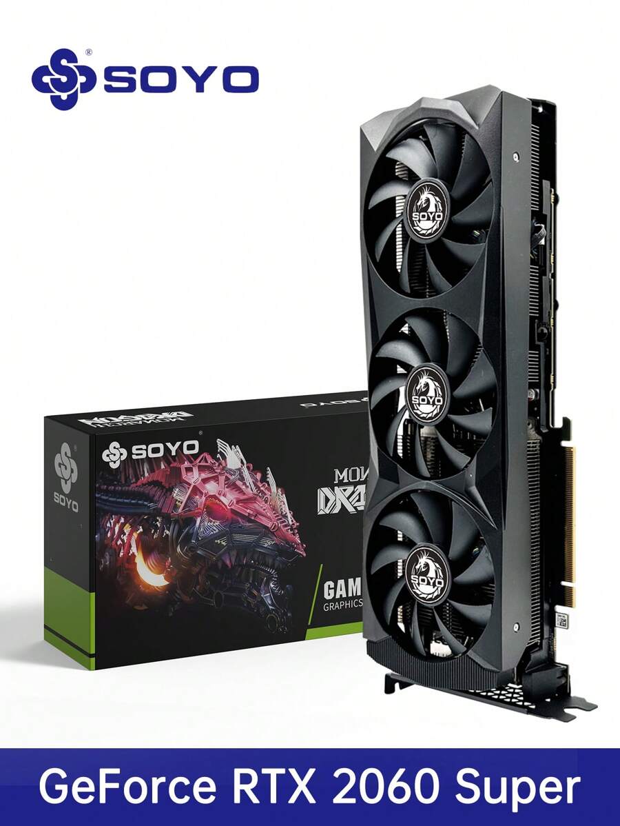 SOYO Graphics Cards NVIDIA GeForce RTX2060 SUPER Three Fans 8G GDDR6 ...