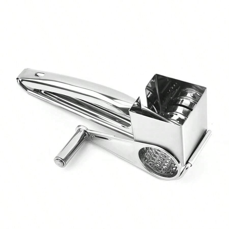 Stainless Steel Handheld Cheese Grater With Hand-Cranked Rotary ...