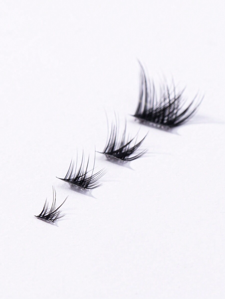 10 Rows 80 DIY Clusters Fox-Style Individual False Eyelashes,C Curling ...