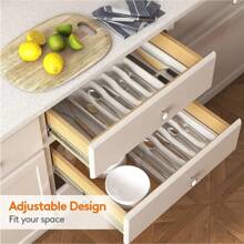 Premium Silverware Drawer Organizer - Expandable & Adjustable, Custom ...