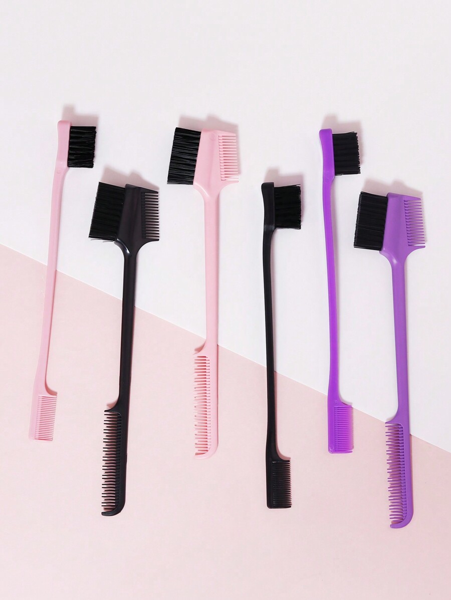 2-Piece Hair Edge Control Brush Set, Double-Sided Hair Edge Fixator ...