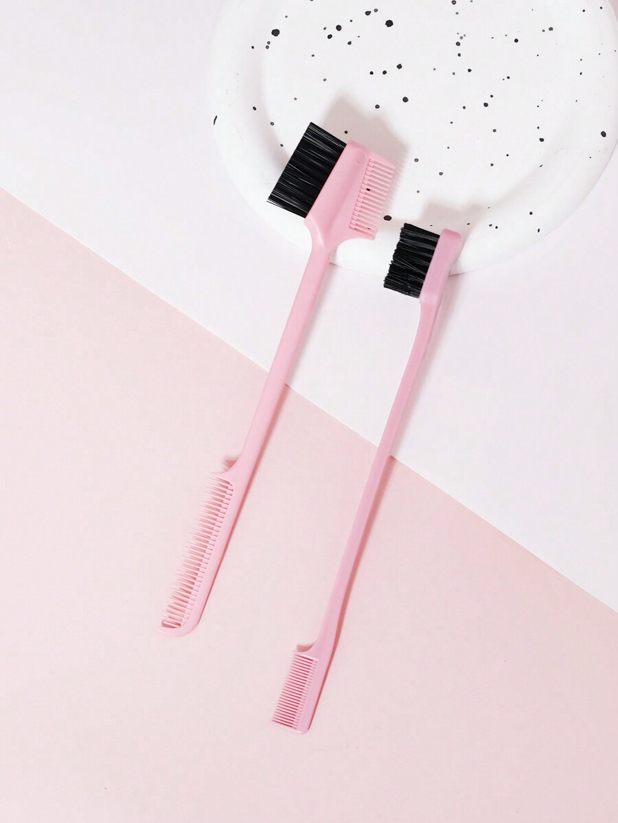 2-Piece Hair Edge Control Brush Set, Double-Sided Hair Edge Fixator ...