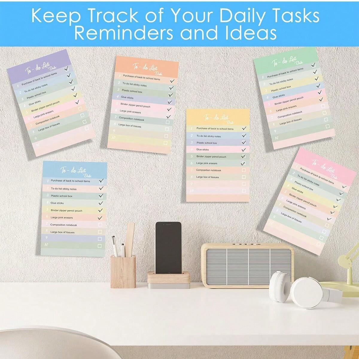 To-Do List Notepad - 50 Tear-Away Planner Sheets - Things To Do Memo ...