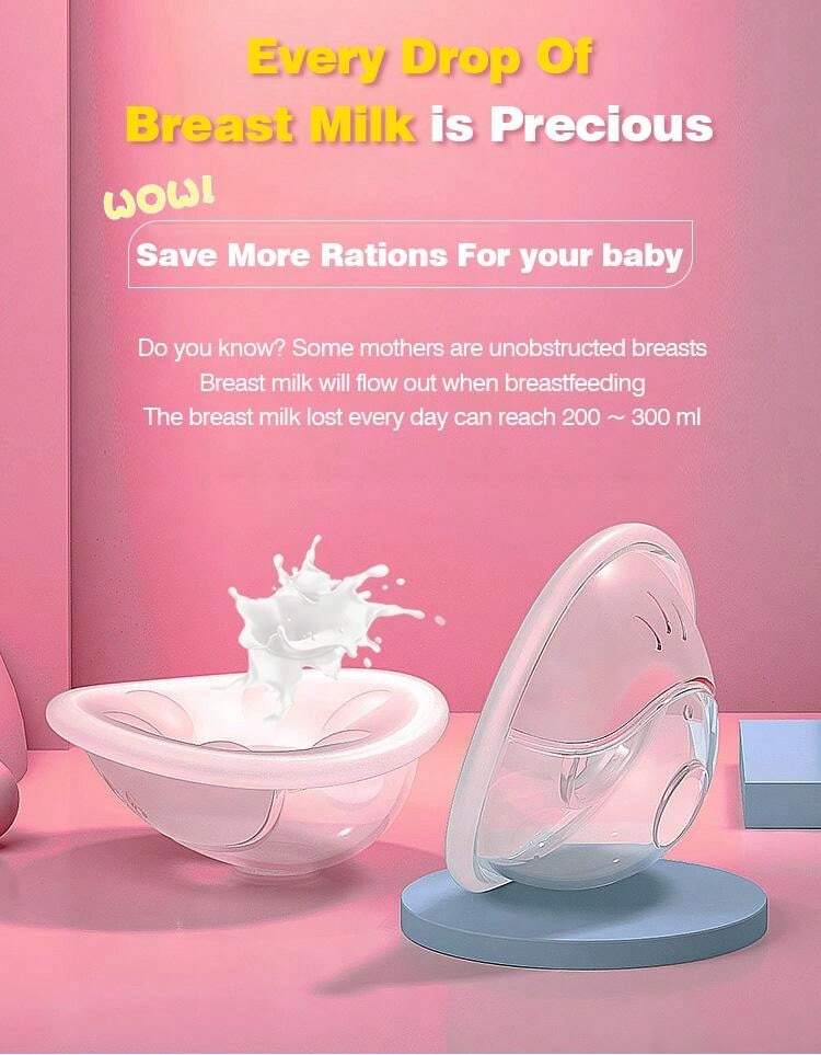 2pcs Portable Non-Overflow Hand-Free Breast Milk Collectors With Soft ...