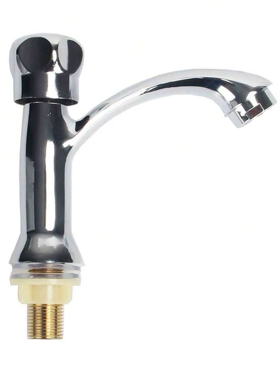 Stainless Steel Single-Handle Bathroom Faucet, Cold Only Basin Tap For ...