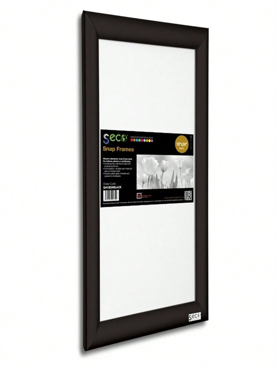 Seco 18 X 24 In. Front Load Easy Open Snap Poster-Picture Black ...