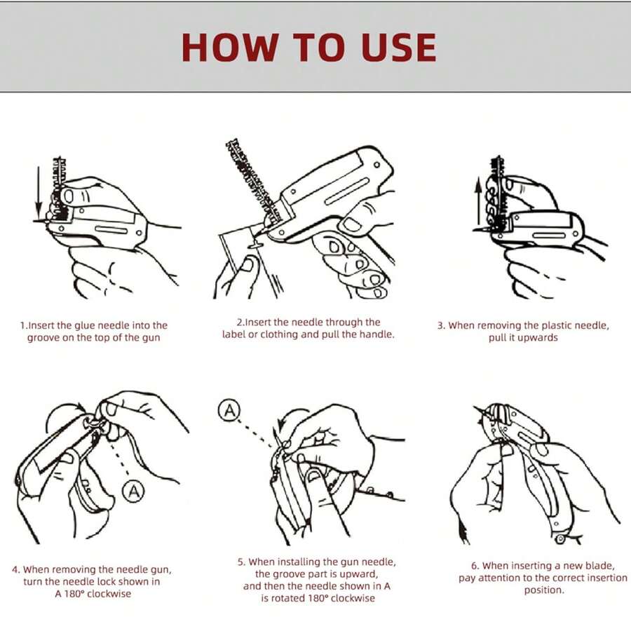 Stitchy Stitch Gun, Tagging Gun For Clothing, Stitch Gun With 5 Steel ...