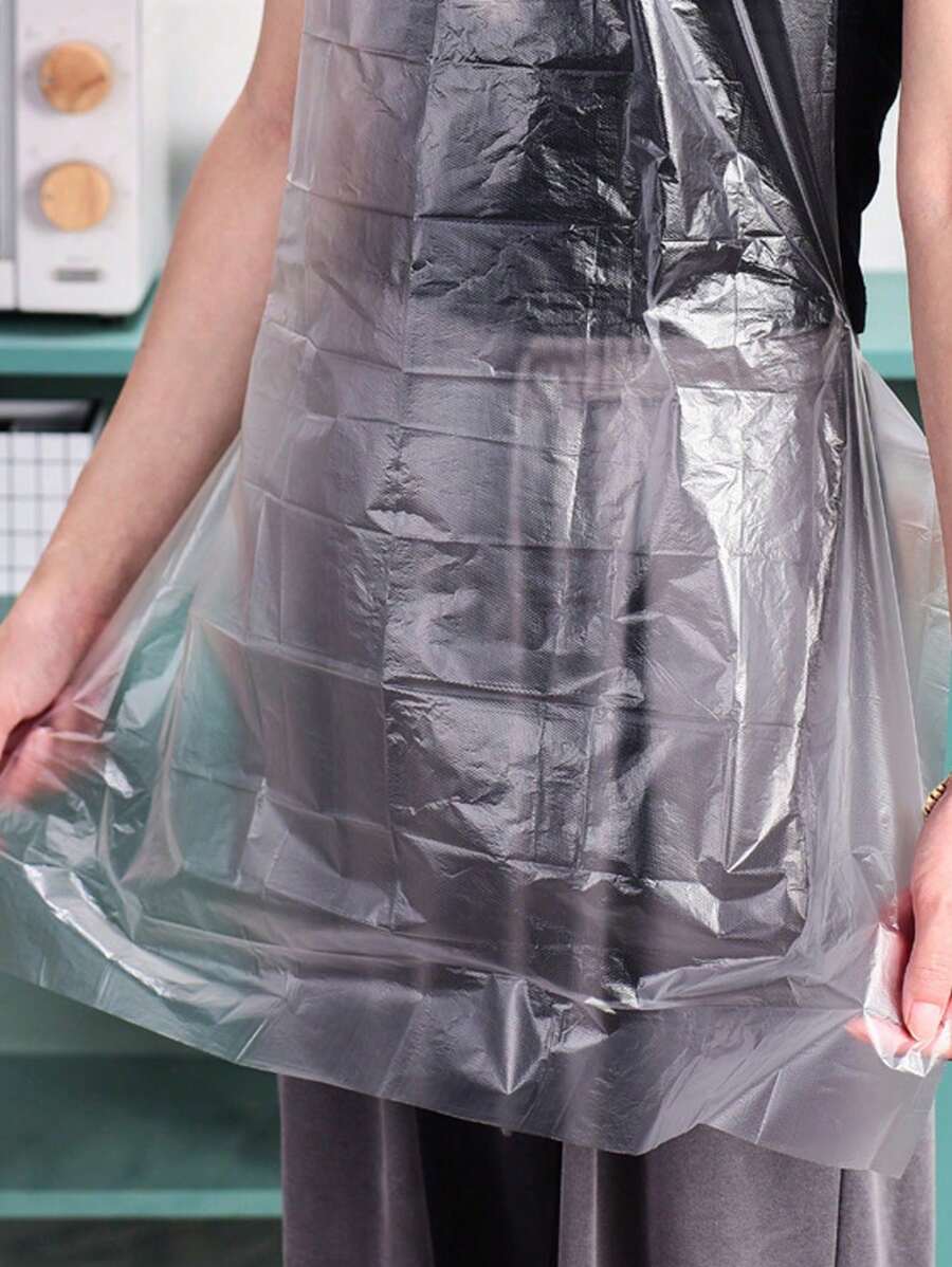20/100PCS Clear Disposable Aprons Plastic Housework Apron Waterproof ...