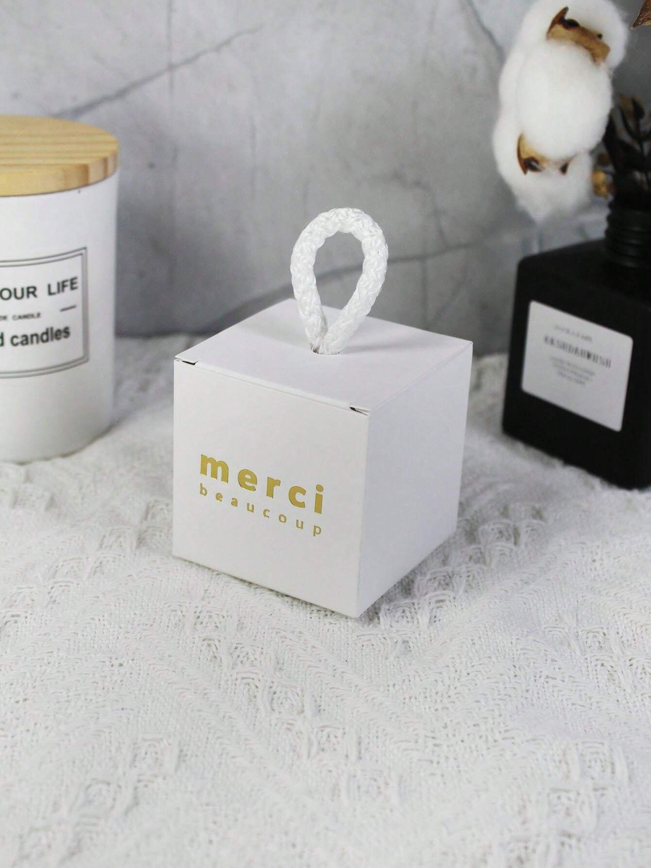 12pcs Stylish 'Merci Beaucoup' Mini Gift Boxes In Assorted Colors With ...