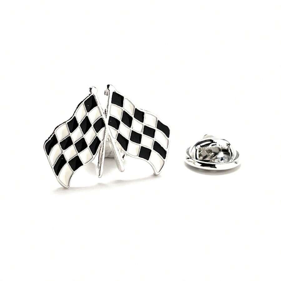 Williams And Clark Checkered Flag Pin Racing Flag Lapel Pin Lanyard Pin ...