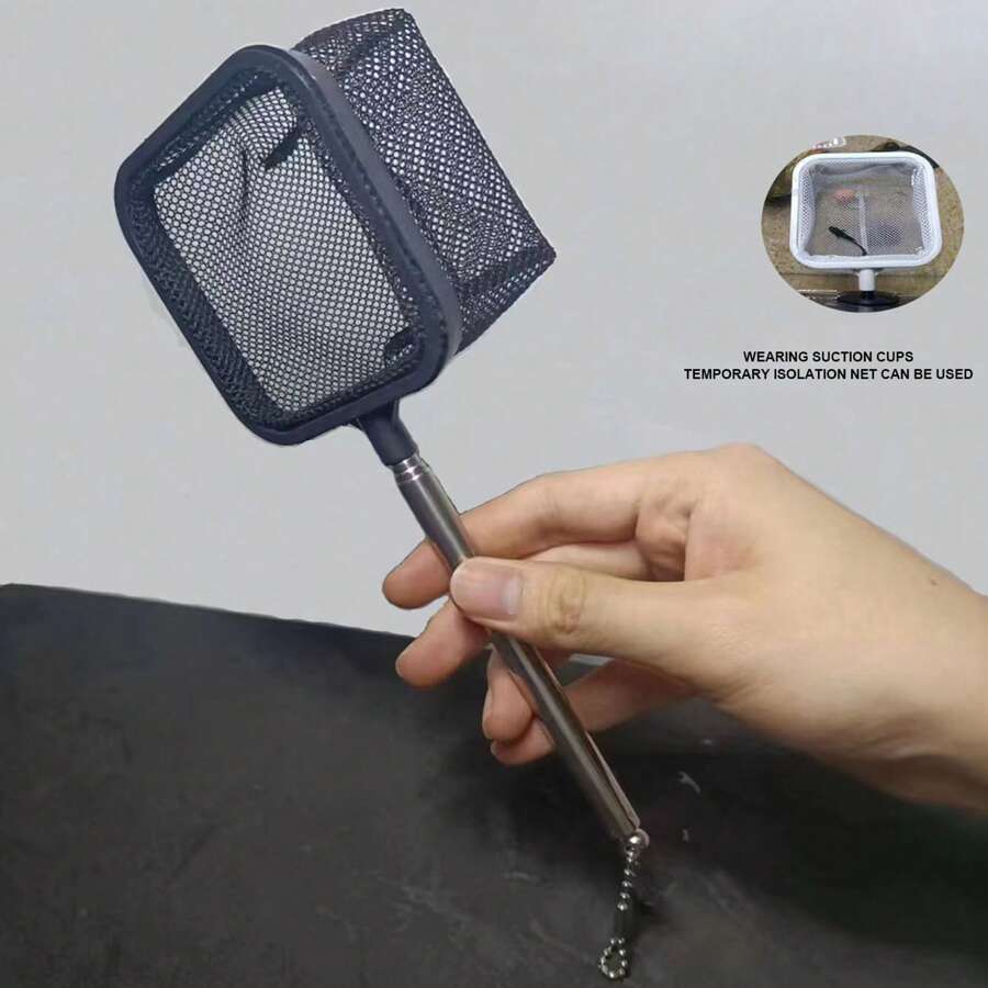 Fish Tank Shrimp Net Reinforced Frame Aqurium Net With Extendable Long ...