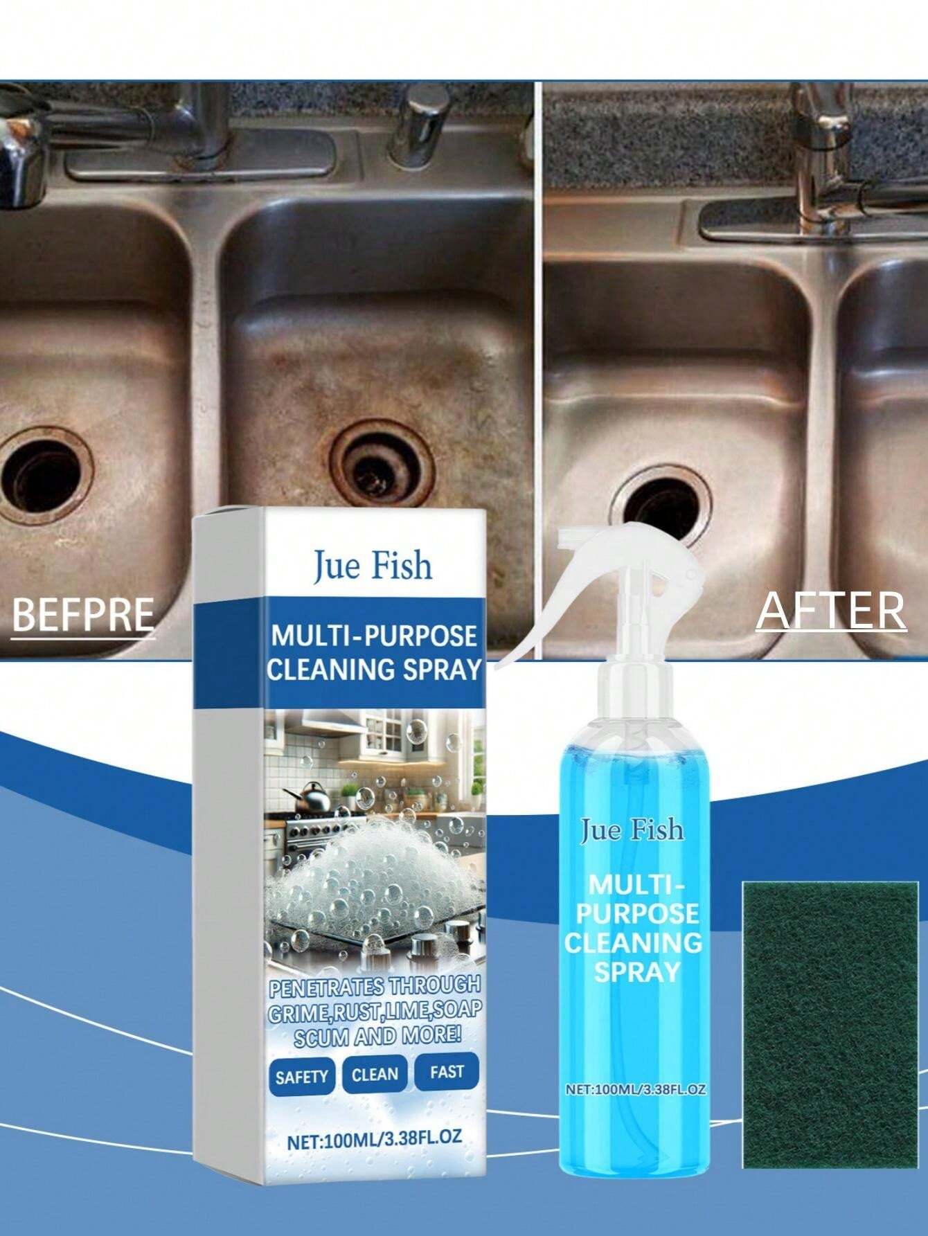 Jue-Fish Multi-Purpose Foam Cleaner Foam Stain Remover Cleaning ...