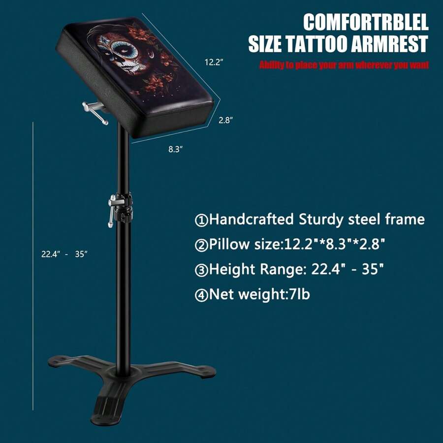 Tattoo Armrest Stand Tripod Custom Tattoo Arm Rest Adjustable Height ...