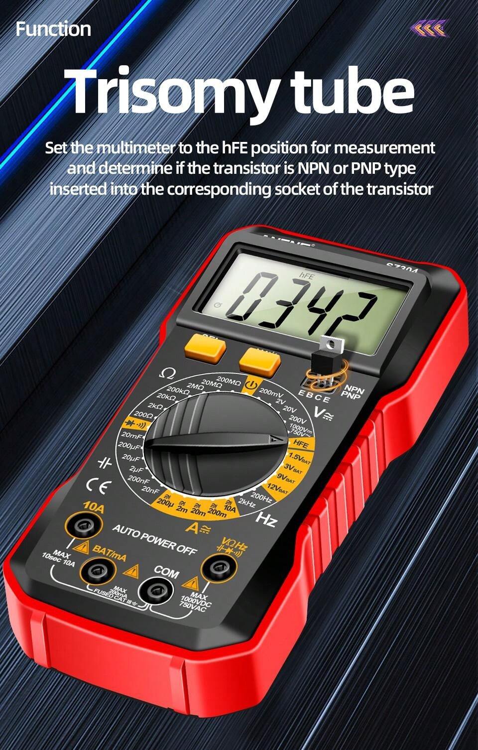 ANENG ANENG SZ304 Digital Multimeter AC Voltmeter Ammeter Non-Contact ...