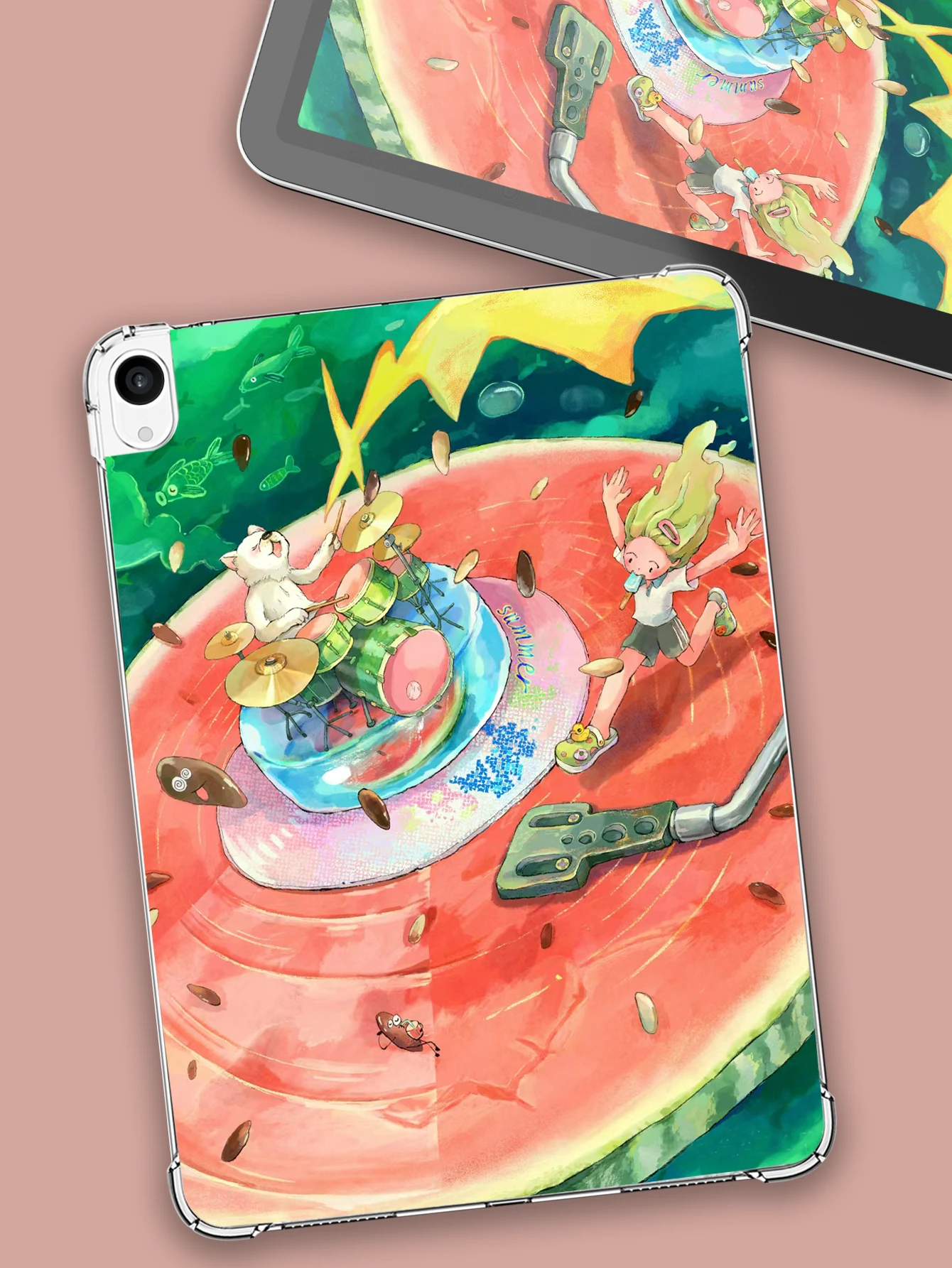 Summer Cool Watermelon Ice Music Festival Party Melon Disc Jockey ...