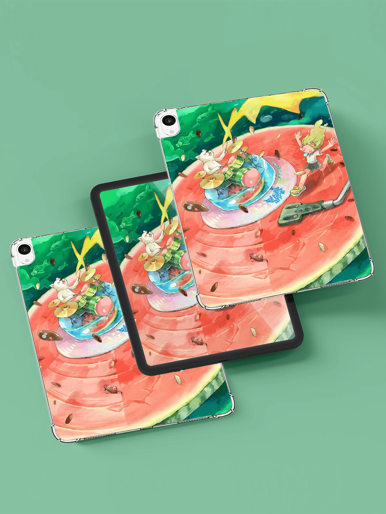 Summer Cool Watermelon Ice Music Festival Party Melon Disc Jockey ...