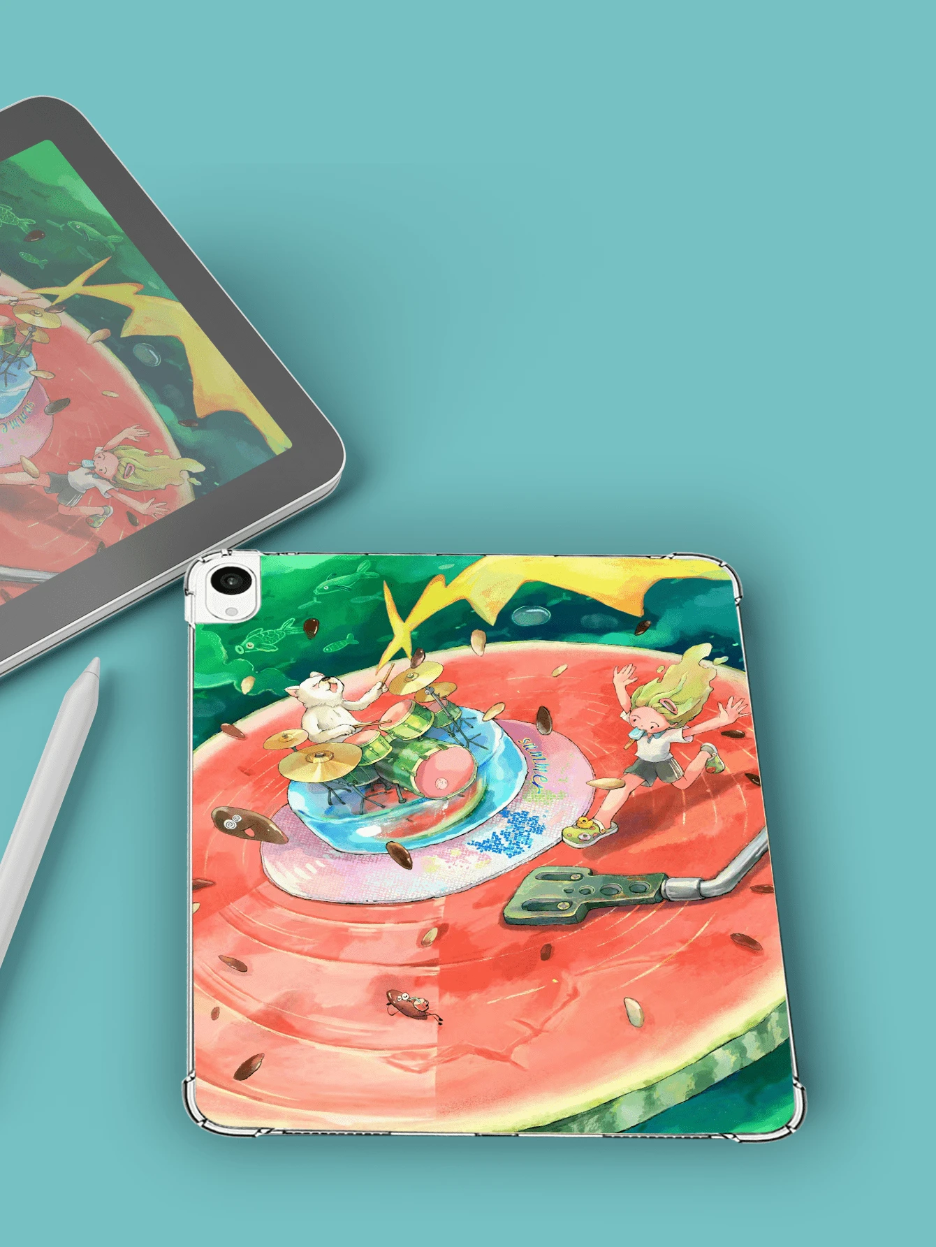 Summer Cool Watermelon Ice Music Festival Party Melon Disc Jockey ...