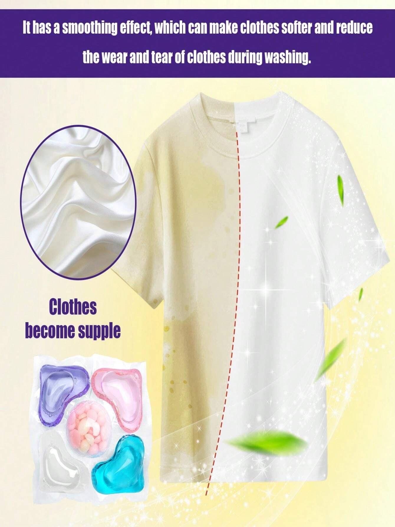 5-In-1 Laundry Bead Capsule Detergent, Powerful Cleaning, Long-Lasting ...