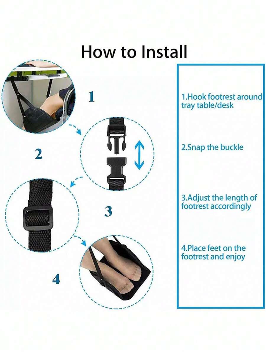 Airplane Foot Hammock, Portable Foot Rest For Plane Travel, Airplane ...