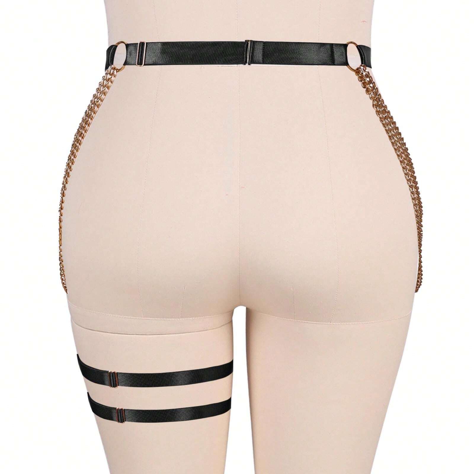 Women's Body Harness Fashion Leg Garter Belt Plus Size Hip Belt Cutout ...