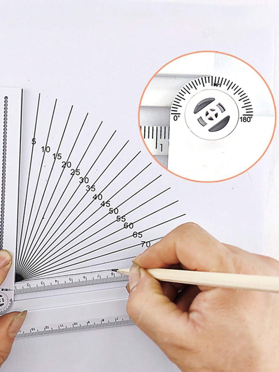 1pc Multifunctional Ruler, Replaces Ruler, Angle Measurer, Compass And ...