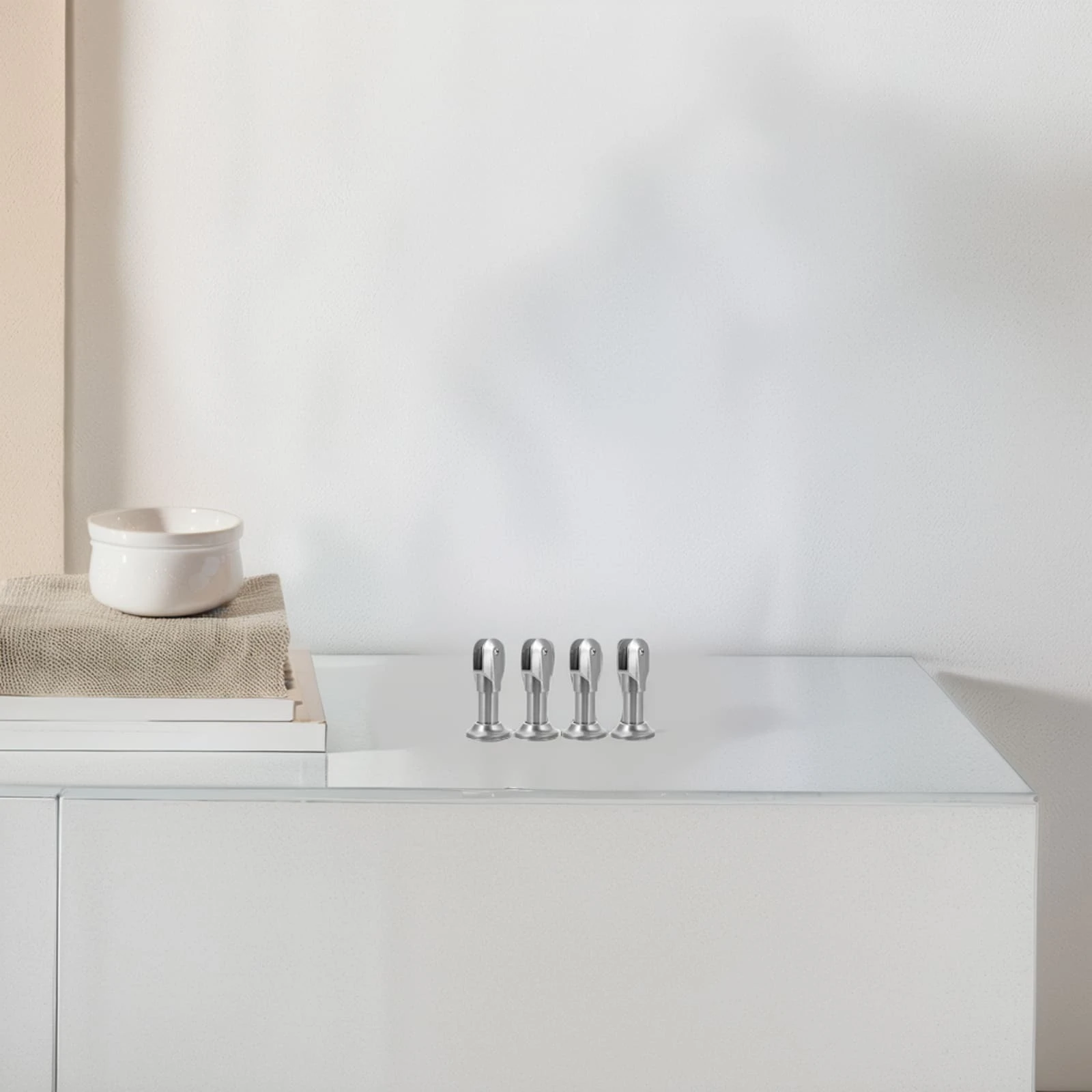 4pcs Public Restroom Partition Fittings Stainless Steel Toilet ...