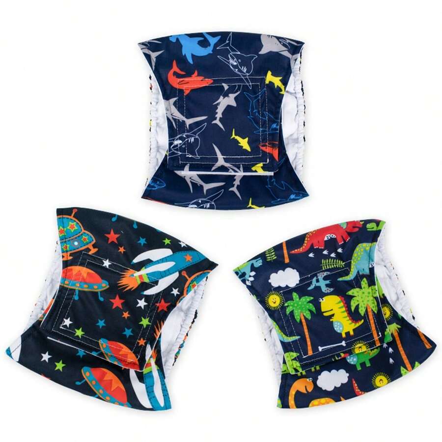 3 Packs Halloween Dog Belly Bands Pumpkins Ghost Skeleton Theme Diaper ...