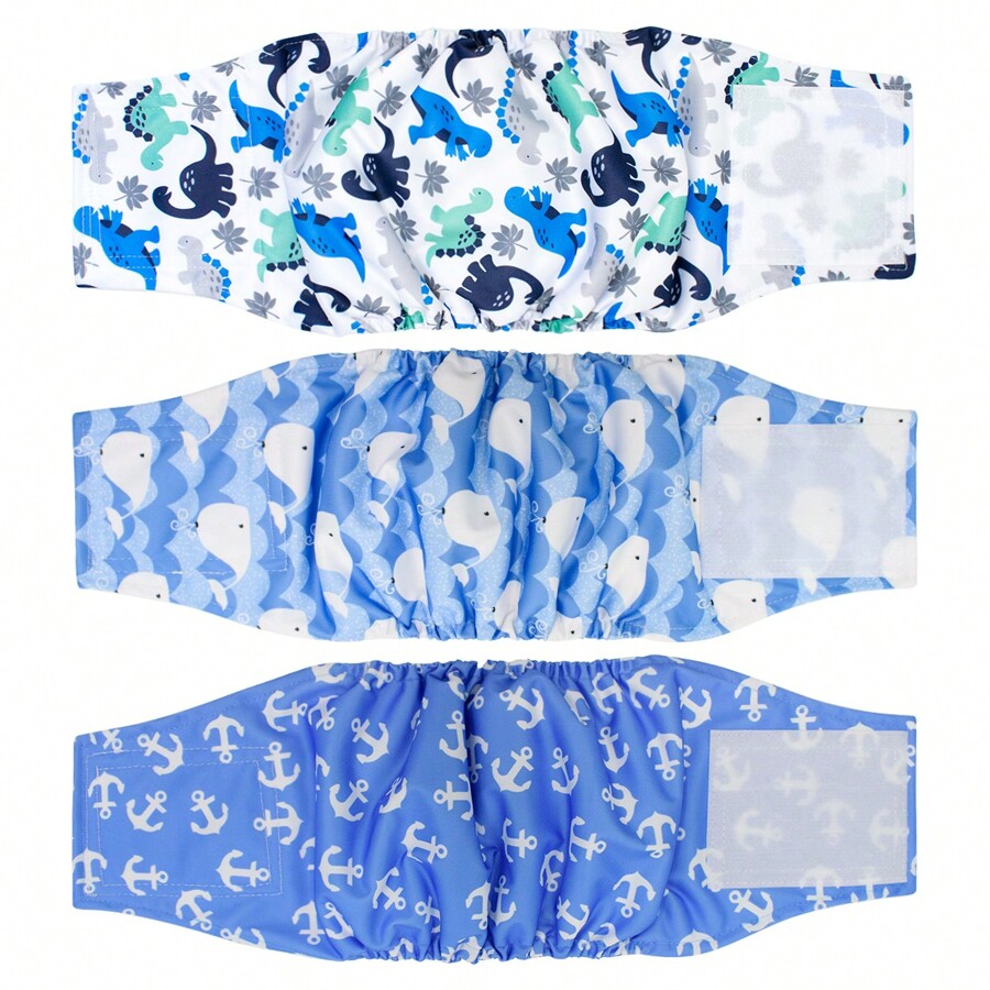 3 Packs Halloween Dog Belly Bands Pumpkins Ghost Skeleton Theme Diaper ...