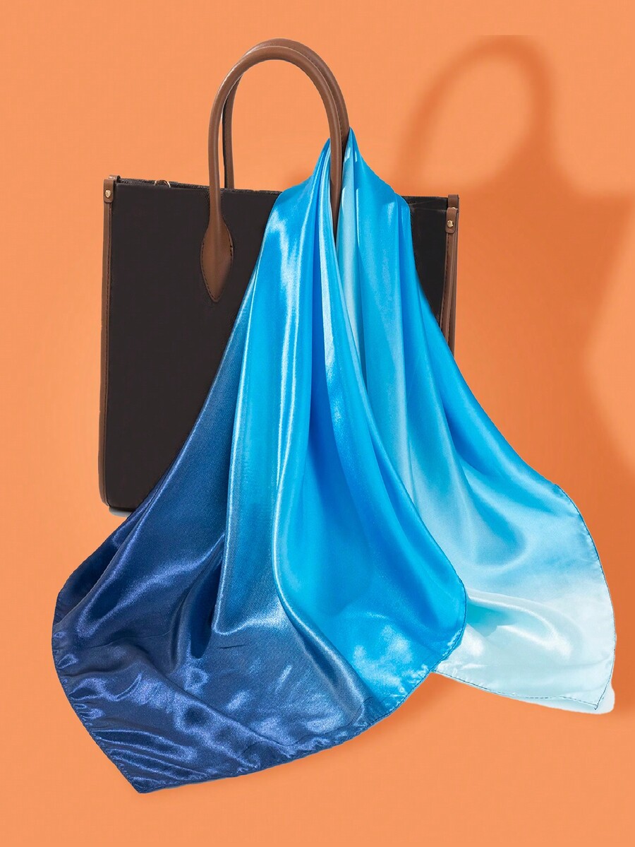 1pc Ombre Fashionable Lightweight Gradient Satin Bandana For Music ...