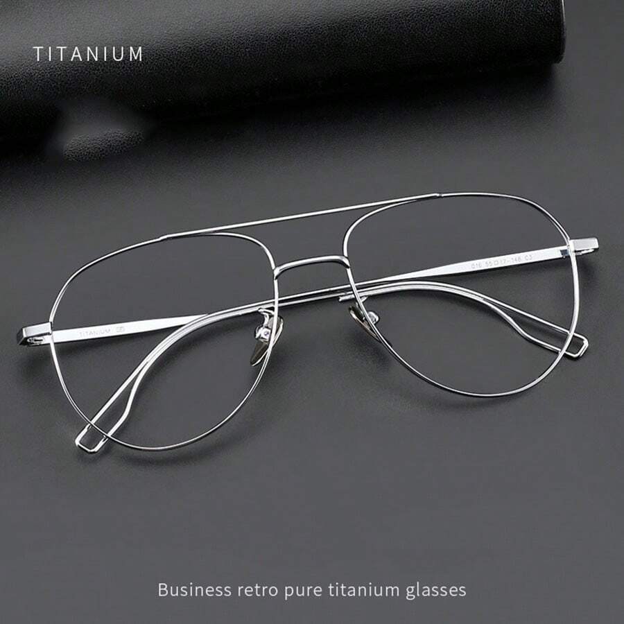 Ultra-Light Titanium Frame Eyeglasses For Men With Large Faces, Vintage ...