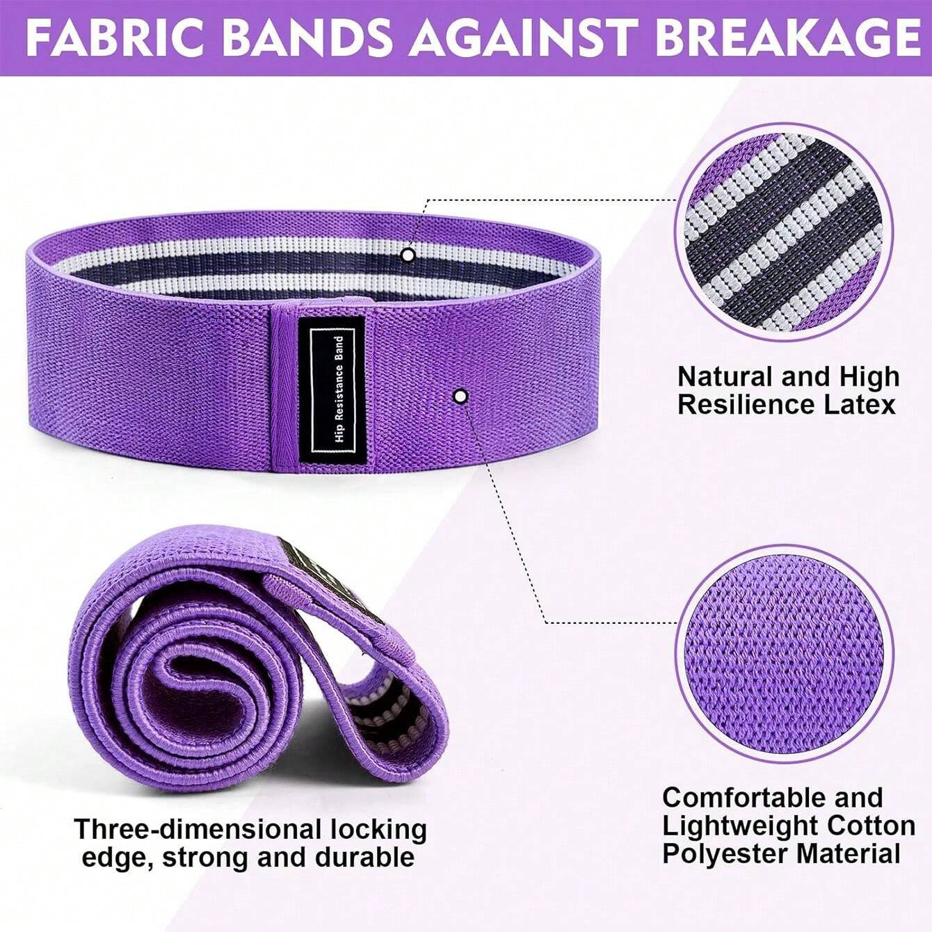 Juego de 3 bandas de resistencia para entrenamientos femeninos | Bandas para glúteos para ...