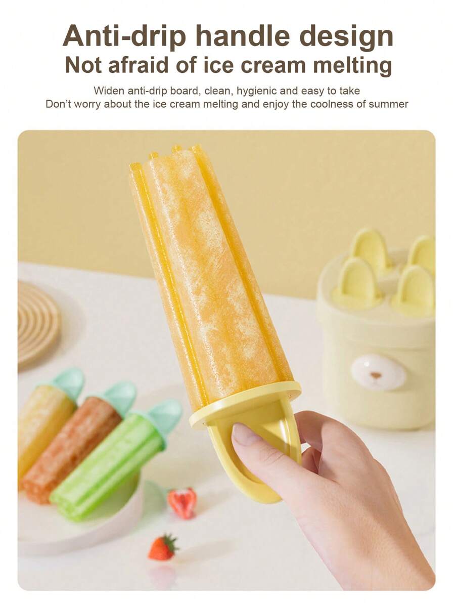 A Cartoon Popsicle Box Homemade Frozen Popsicle Ice Cream Mold DIY Cute ...