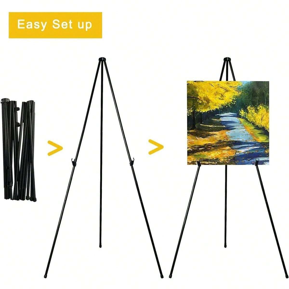 Adjustable Black Metal Easel Stand - Large Floor Display Tripod, For ...