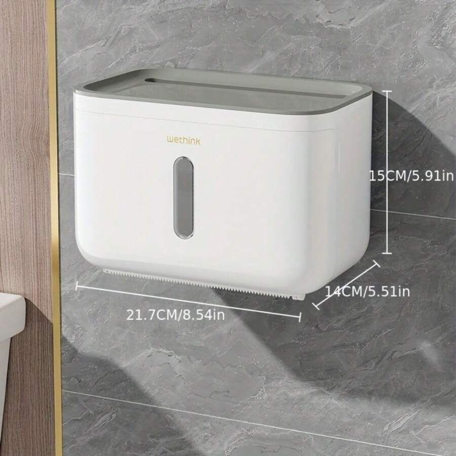 Space Saving Wall Mounted Tissue Box Holder - Equipped With Both Tissue ...