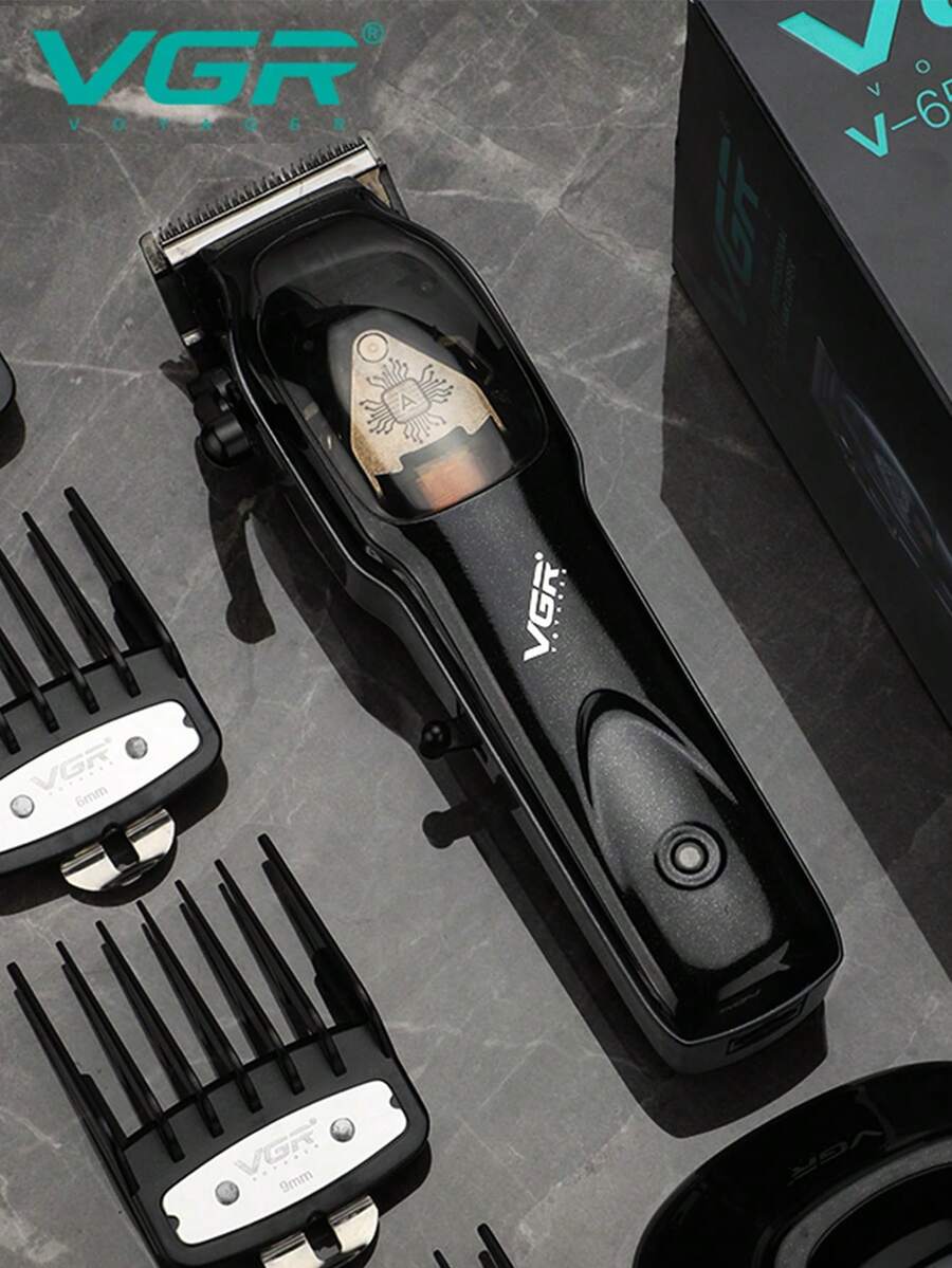 Cortadora de cabello profesional recargable VGR de 2500mAh, 7W de alta potencia, afeitadora con ...