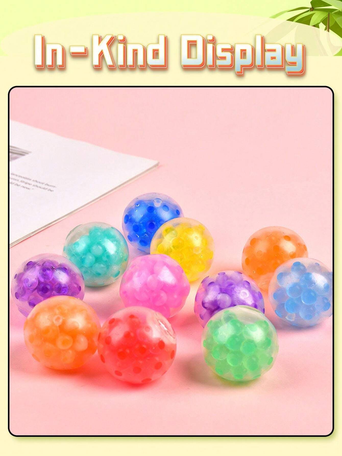 3 Pcs New Vent Water Ball Ball Pinch Pinch Music 3.5cm TPR Soft Rubber ...