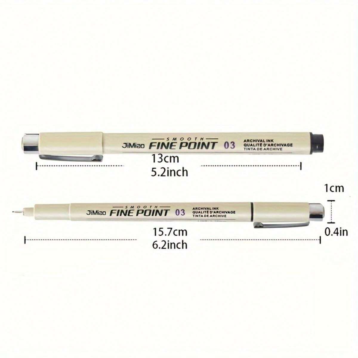 12 Marker Pens, Plastic Fine Line Drawing Pens, Suitable For Writing ...