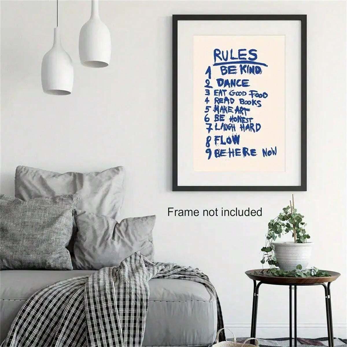 1pc Inspirational Abstract Rules Posters - Motivational Wall Art For ...