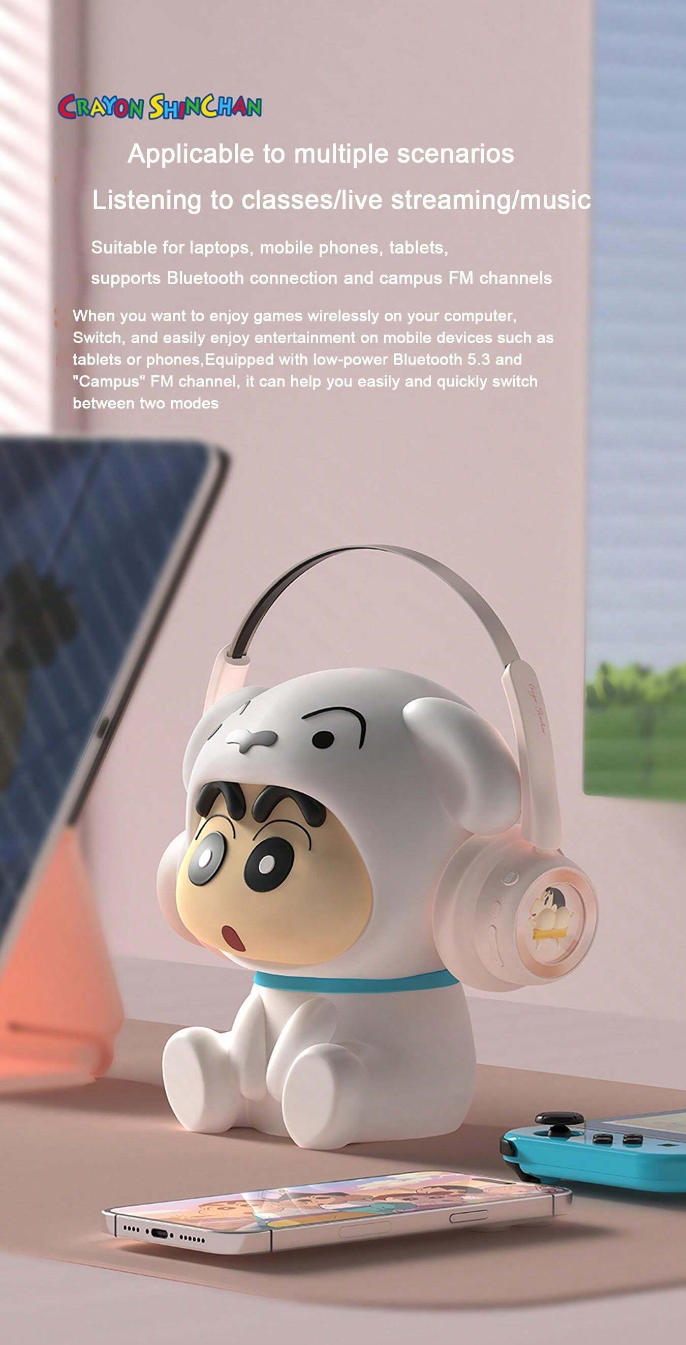 Crayon Shin Chan TV01 Wireless Headphones Headset Sport Headphone Game ...