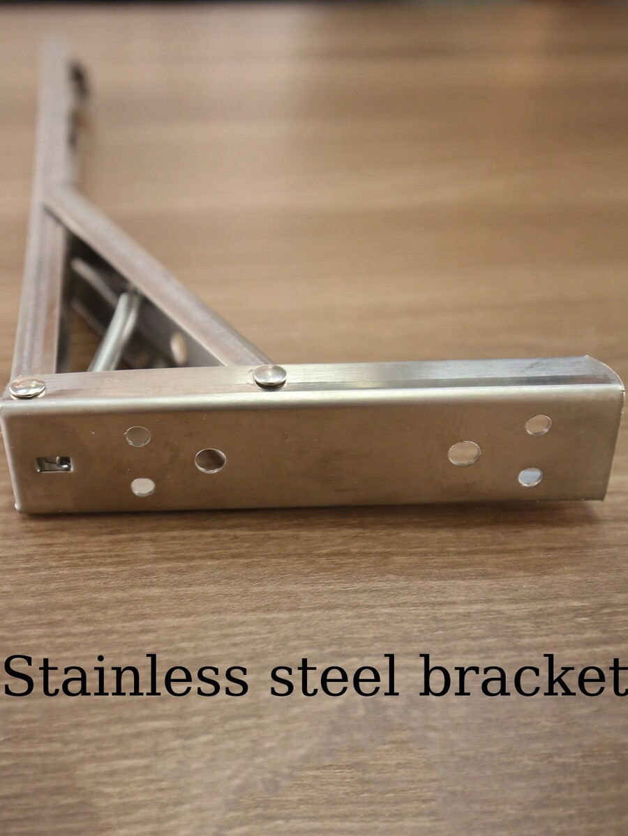 Silver 304 Stainless Steel Folding Bracket, L-Shaped Wall Mountable ...