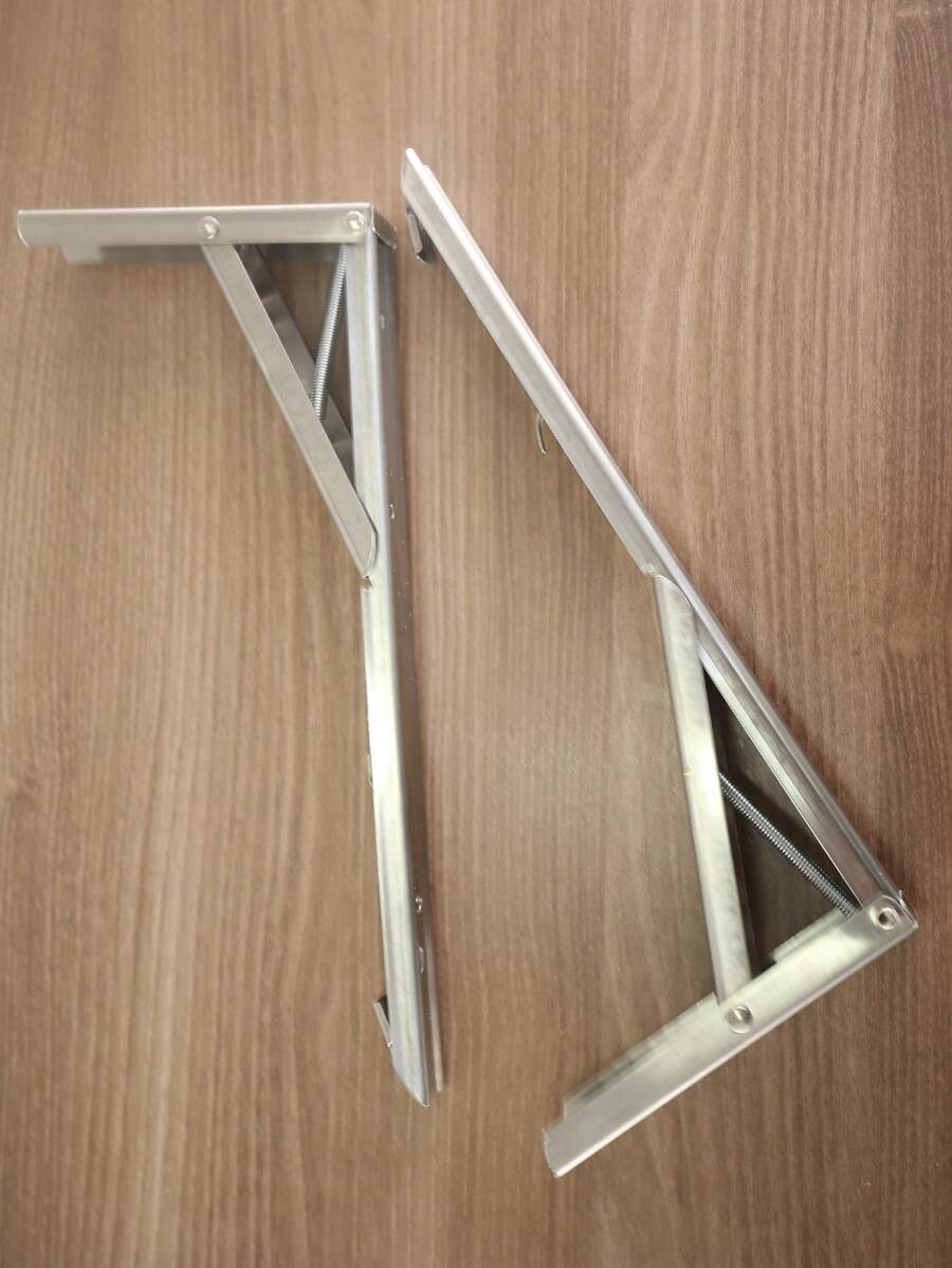 Silver 304 Stainless Steel Folding Bracket, L-Shaped Wall Mountable ...