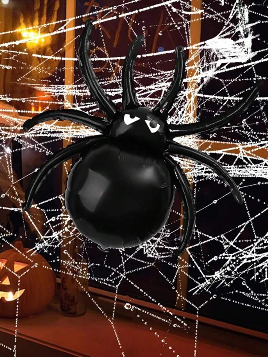 32 Inch Spider Foil Balloons Black Giant Spider Balloons Happy ...