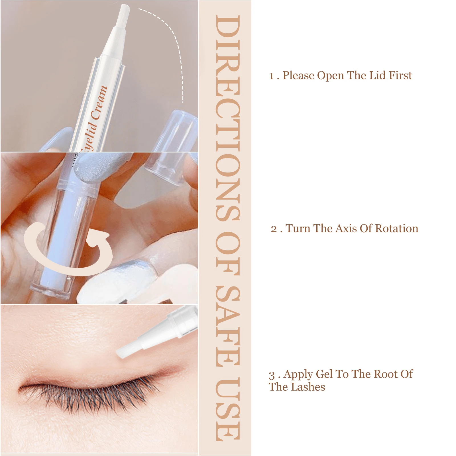 Double Eyelid Styling Cream, Long-Lasting Waterproof Eye Cream, Quick ...