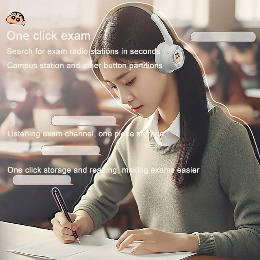 Crayon Shin Chan TV01 Wireless Headphones Headset Sport Headphone Game ...