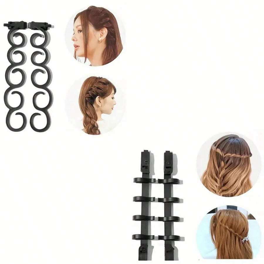 A Set Of 6-Piece Hair Braiding Suit Fishbone Wave Hair Braider ...