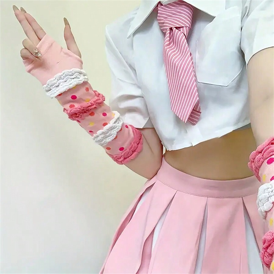 Cute Arm Warmers Kawaii Half Finger Y2K Adorable Accesspties For Teen ...