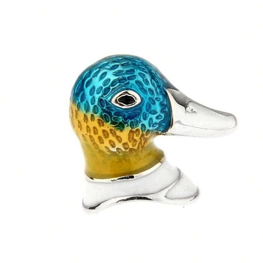 Duck Enamel Pin Duck Head Lapel Pin Tie Tack Collector Pin Blue Orange ...